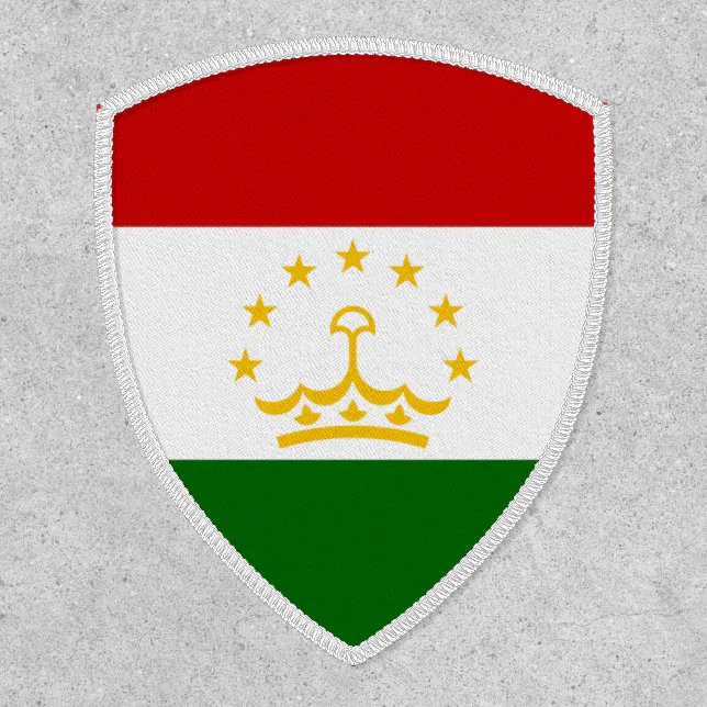 Tajikistani Flag, Flag of Tajikistan Patch | Zazzle