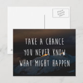 Take A Chance Motivational Quote Postcard | Zazzle