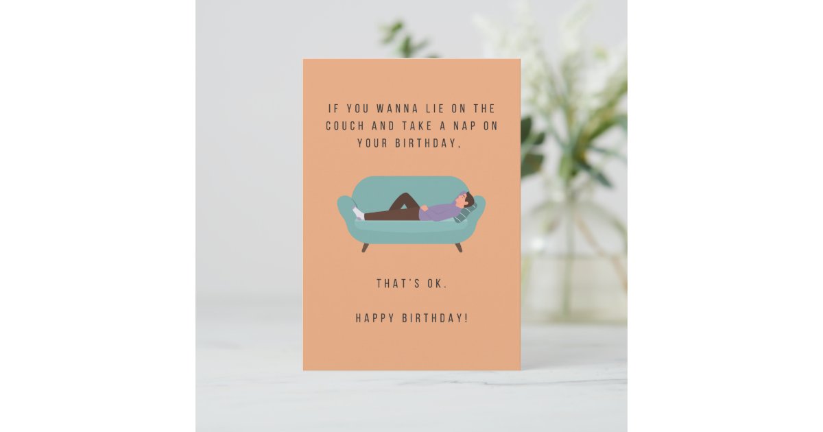 Take a Nap Birthday Card | Zazzle