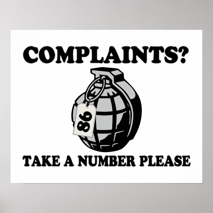 Take A Number Hand Grenade Poster | Zazzle.com