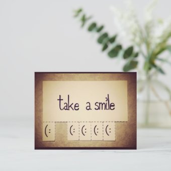 Take a Smile Inspirational Postcard | Zazzle