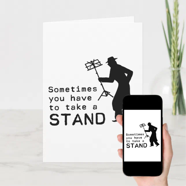 Take a Stand Card | Zazzle