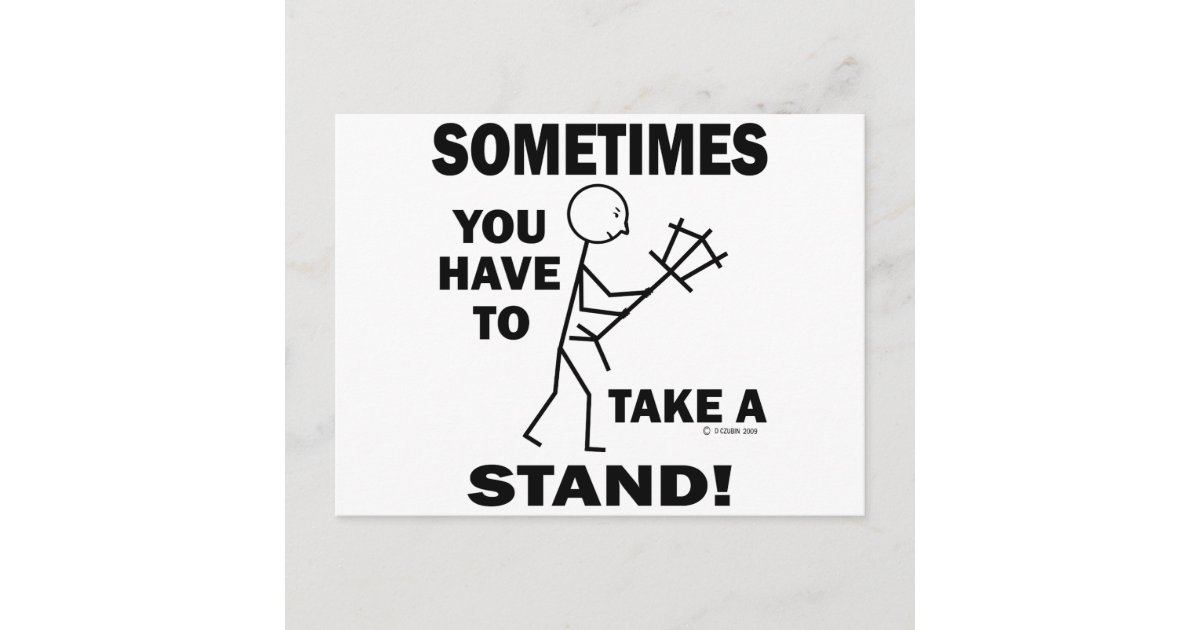 Take A Stand Postcard | Zazzle