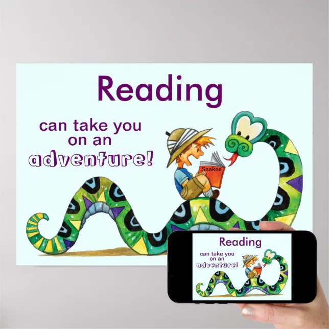 Take an Adventure with Reading Literacy Poster | Zazzle