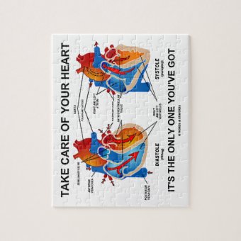 Take Care Of Your Heart It's Only One You've Got Jigsaw Puzzle | Zazzle