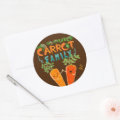 Take Carrot Family | Motivational Quote Pun Classic Round Sticker | Zazzle