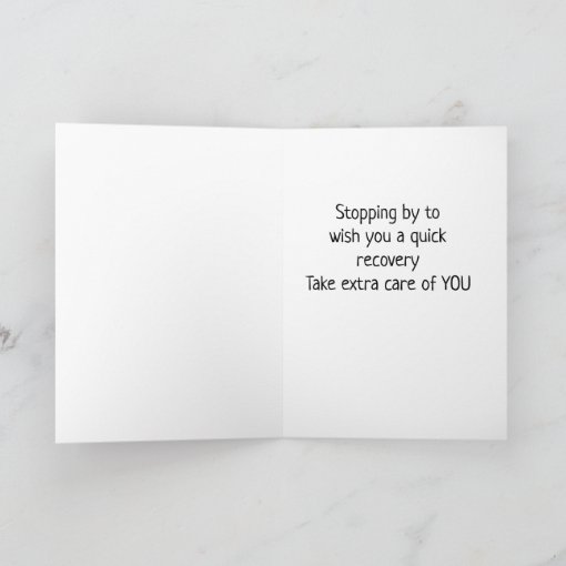 *TAKE EXTRA CARE OF YOU" GET WELL SOON CARD | Zazzle