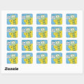 Take Flight Butterfly Square Sticker | Zazzle