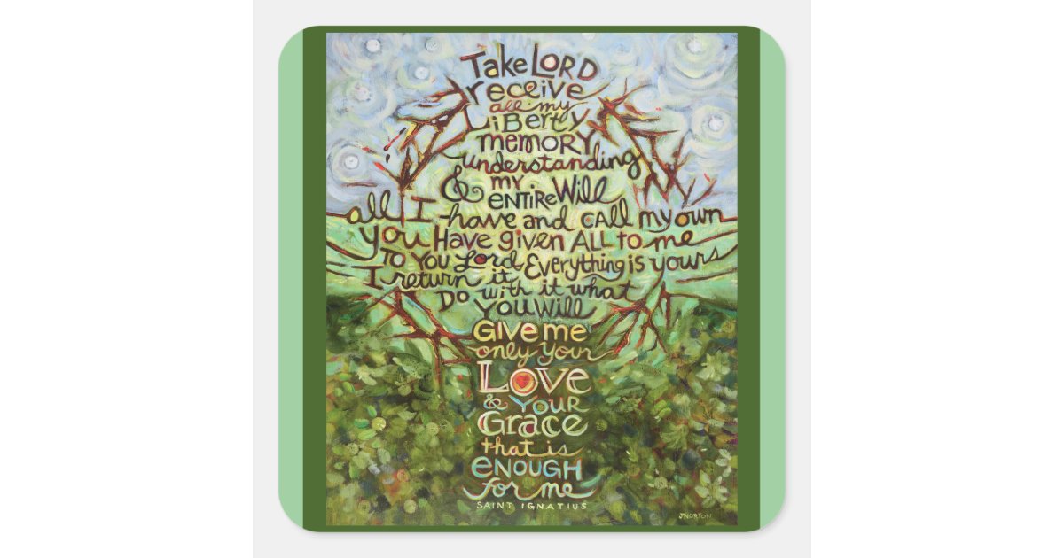 Take Lord, Receive Catholic Prayer Sticker | Zazzle