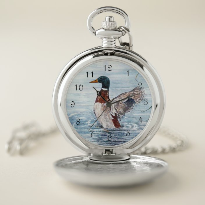 Take Off Duck Pocket Watch | Zazzle.com