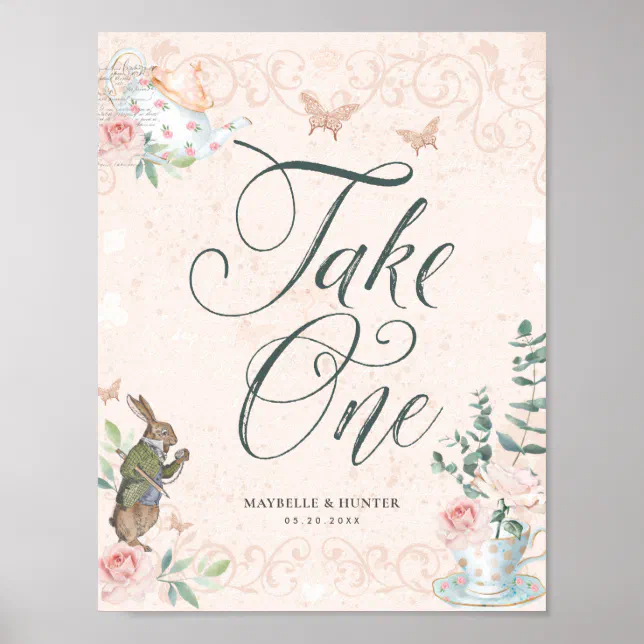 Take One Alice In Wonderland Poster | Zazzle