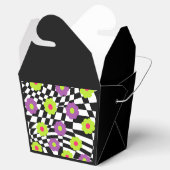 Take Out Party Favor Box With Checkers & Flowers | Zazzle