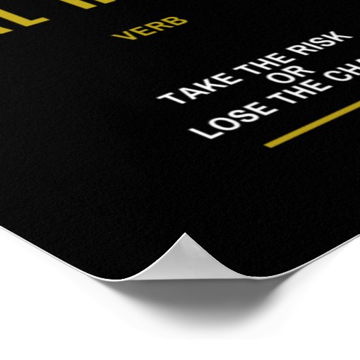 Take Risks Inspirational Quote Poster | Zazzle