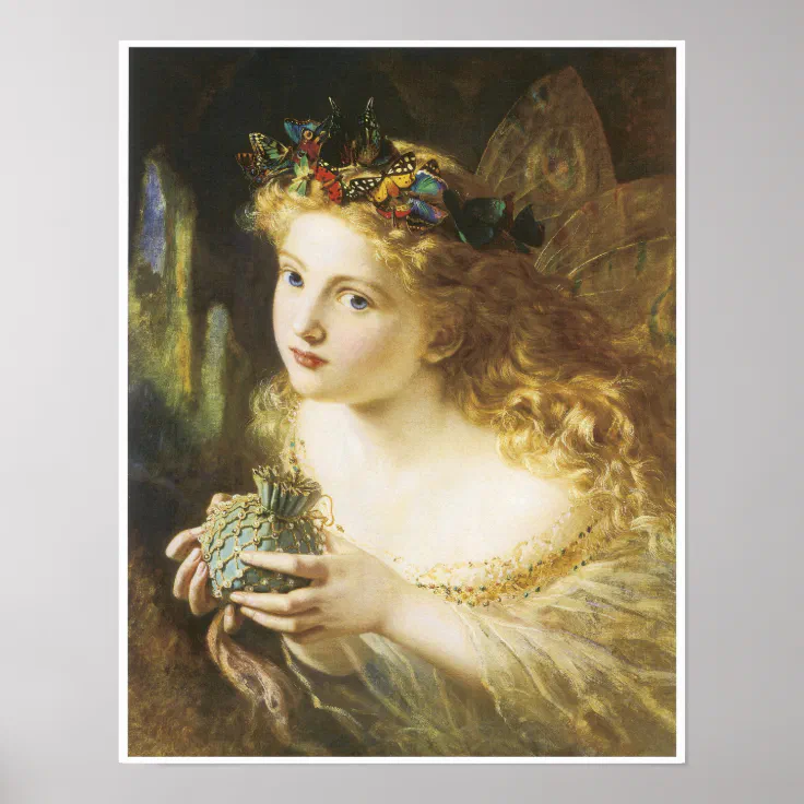 Take the Fair face of Woman, Fairy Painting, 1869 Poster | Zazzle