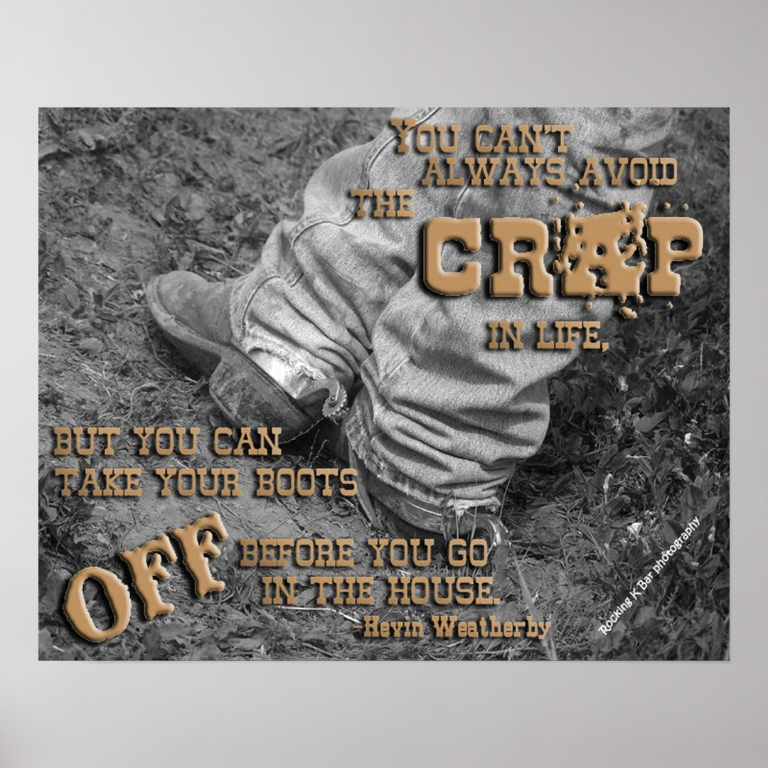 "Take Your Boots Off" Poster | Zazzle