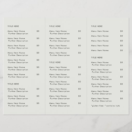 Takeout | Gray Logo Restaurant Takeaway Menu | Zazzle