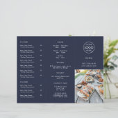 Takeout | Navy Blue Restaurant Photo Takeaway Menu | Zazzle