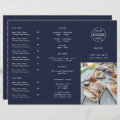 Takeout | Navy Blue Restaurant Photo Takeaway Menu | Zazzle