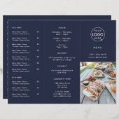 Takeout | Navy Blue Restaurant Photo Takeaway Menu | Zazzle