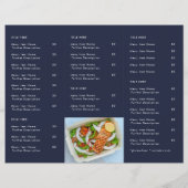 Takeout | Navy Blue Restaurant Photo Takeaway Menu | Zazzle