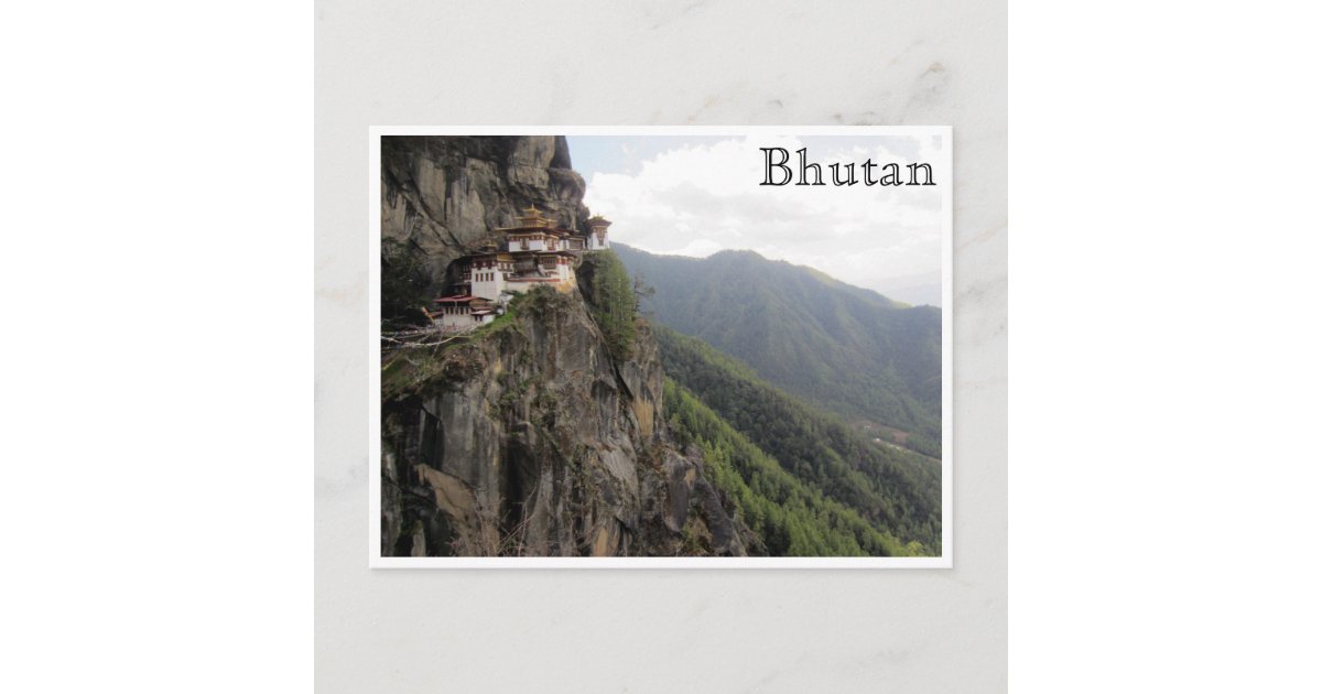 taktsang paro bhutan postcard | Zazzle