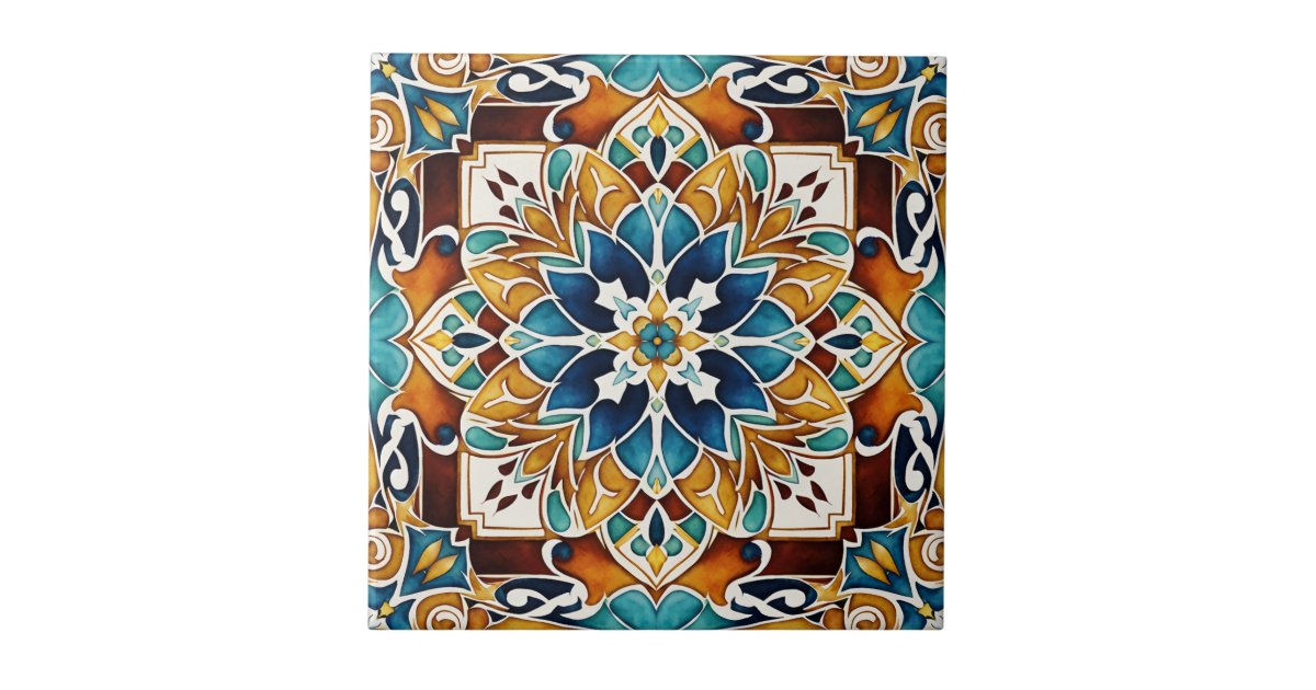 Talavera azulejo vintage Mexican wedding favors Ceramic Tile | Zazzle