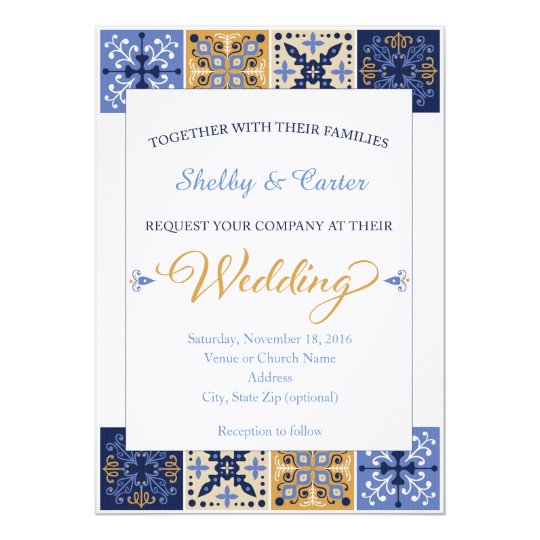 Talavera Mexican Tile Wedding Invitation | Zazzle.com