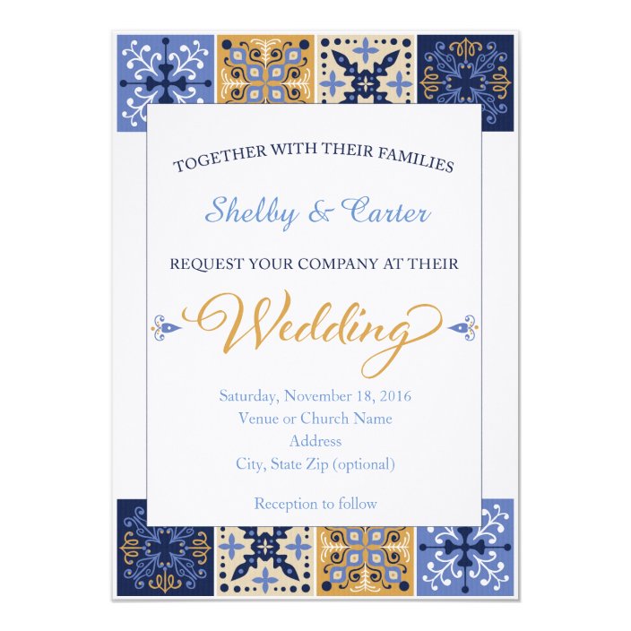 Talavera Mexican Tile Wedding Invitation | Zazzle.com