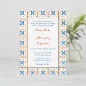 Talavera Spanish Tile Wedding Invitation | Zazzle