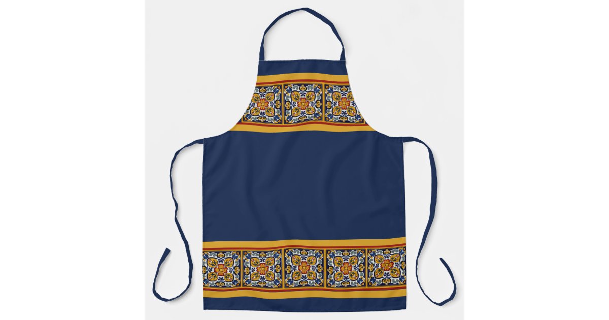 Talavera Tile Siete Apron | Zazzle