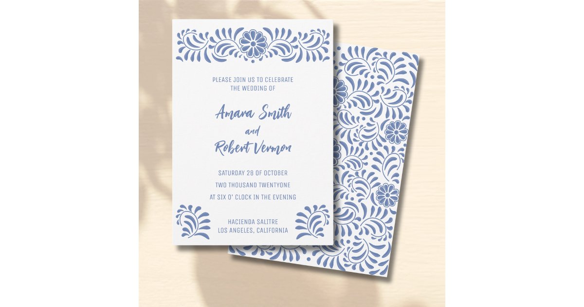 Talavera wedding invitation | Zazzle