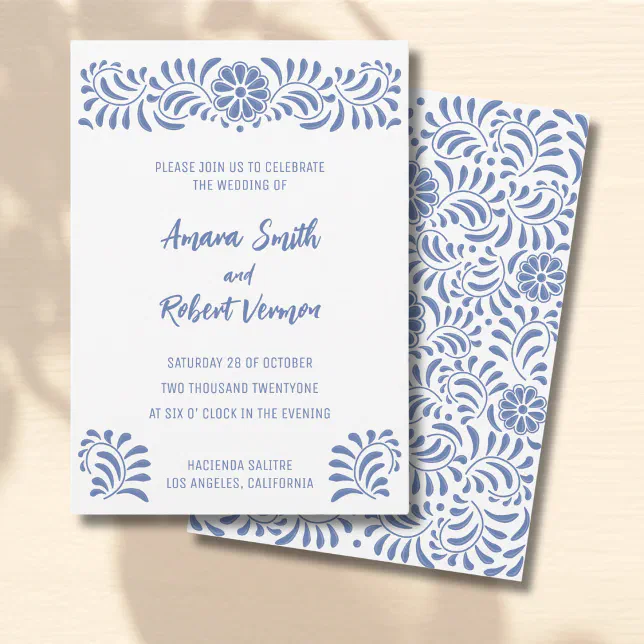 Talavera wedding invitation | Zazzle
