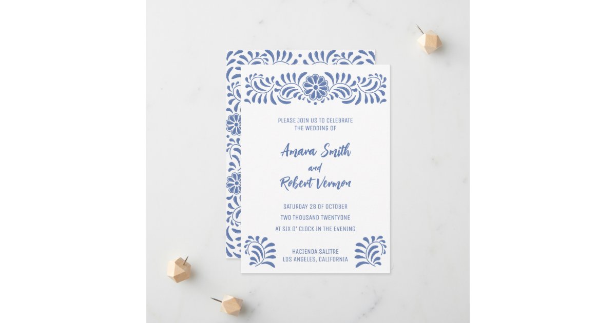 Talavera wedding invitation | Zazzle
