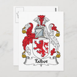Talbot Family Crest Postcard | Zazzle
