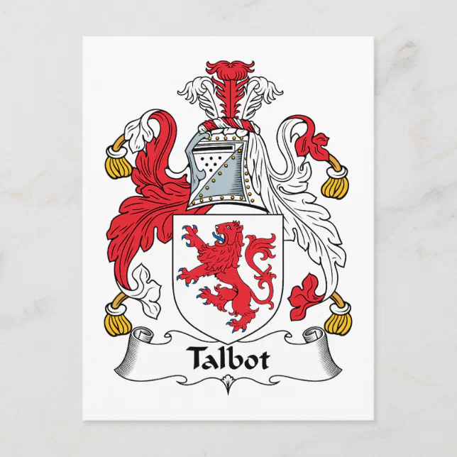 Talbot Family Crest Postcard | Zazzle