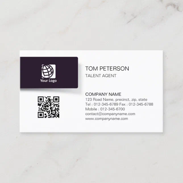 Talent Agent Entertainment Business Card | Zazzle
