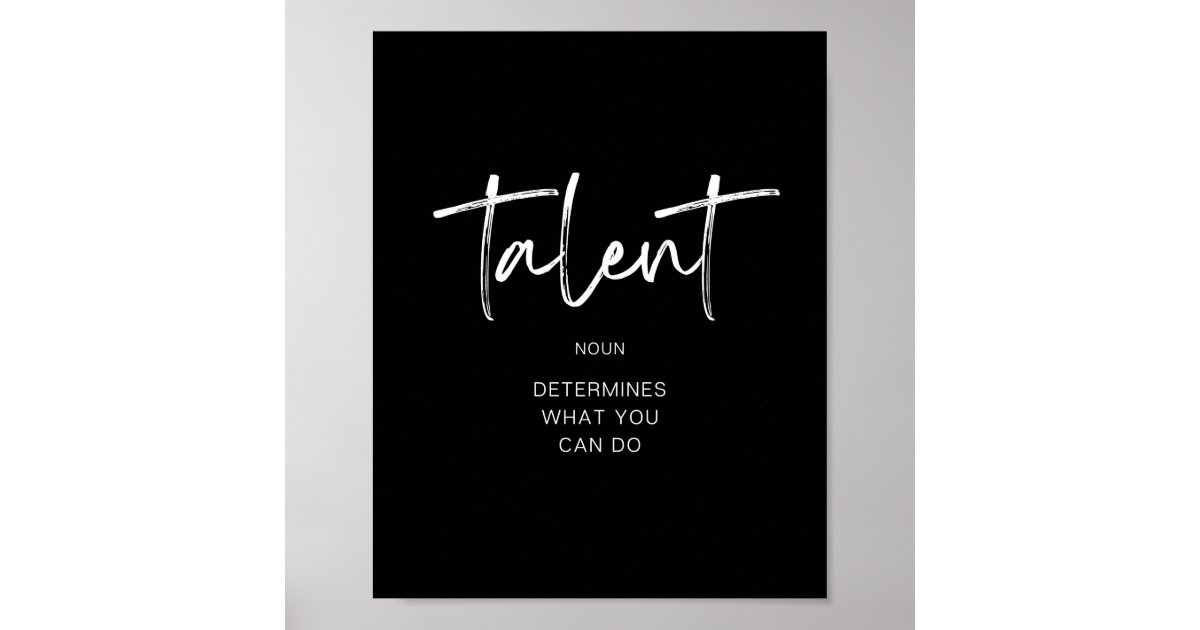 Talent Poster | Zazzle