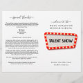 Talent Show / Variety Show Program Flyer | Zazzle