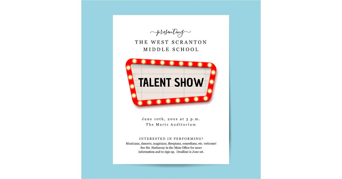 Talent Show / Variety Show Promotional Flyer | Zazzle