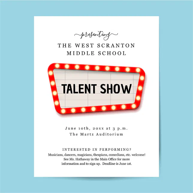 Talent Show / Variety Show Promotional Flyer | Zazzle