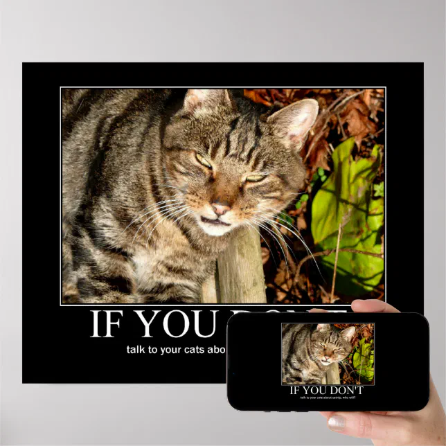 Talk About Catnip Artwork Poster | Zazzle