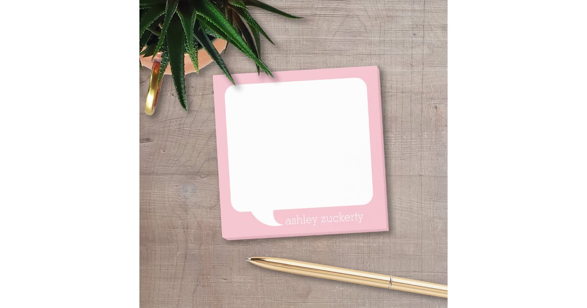 Talk Bubble Personalized Name - CAN EDIT COLOR Post-it Notes | Zazzle