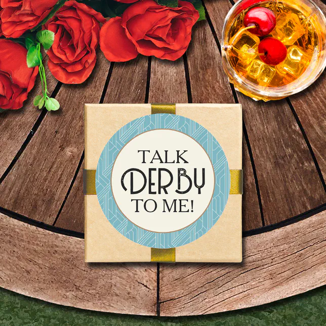 Talk Derby to Me Classic Round Sticker | Zazzle