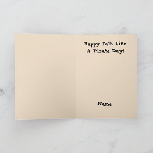 Talk Like A Pirate Day Pirate & Treasure Map Card | Zazzle