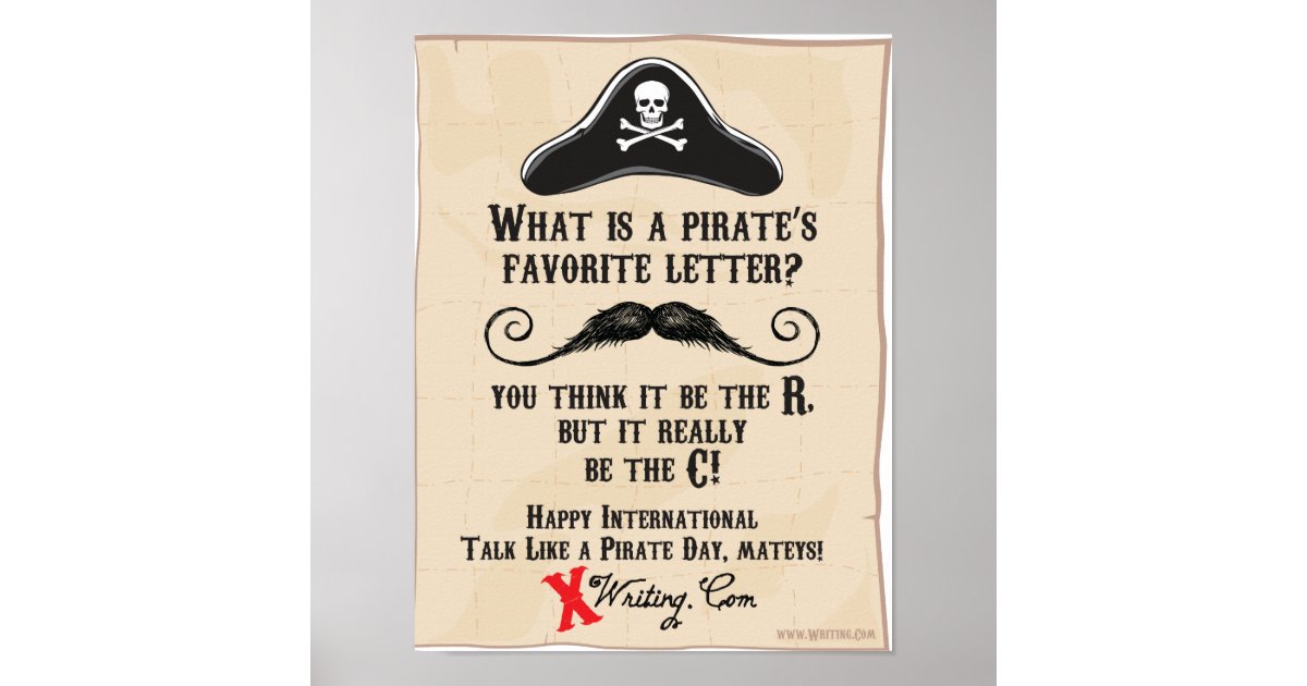 Talk Like a Pirate Day Poster | Zazzle