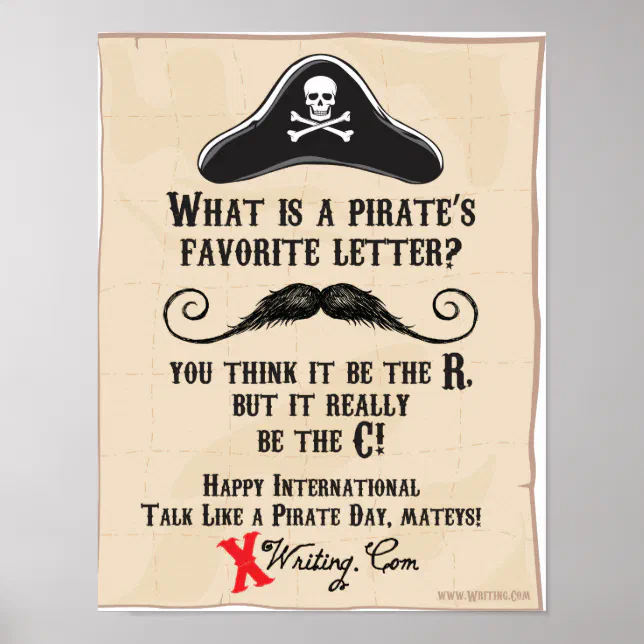 Talk Like a Pirate Day Poster | Zazzle