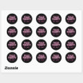 Talk THIRTY To Me 30th Birthday Party Neon Pink Classic Round Sticker ...