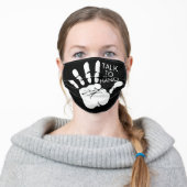 Talk To The Hand Slang Adult Cloth Face Mask | Zazzle
