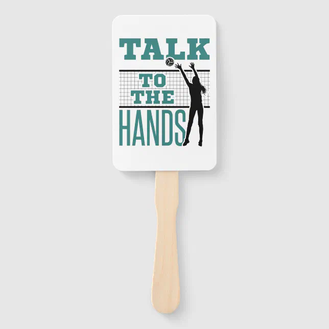 Talk to the Hands Funny Volleyball Middle Blocker Hand Fan | Zazzle