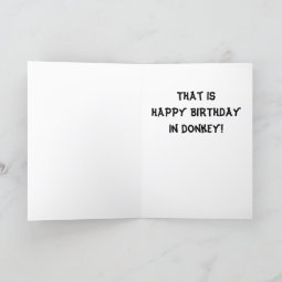 TALKING DONKEY HEW HAWS HAPPY BIRTHDAY WISHES CARD | Zazzle